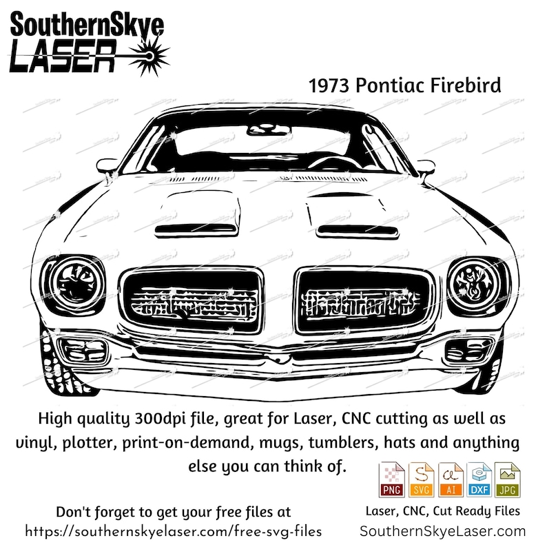 1973 Pontiac Firebird Svg Png Jpg Ai Dxf File - Etsy