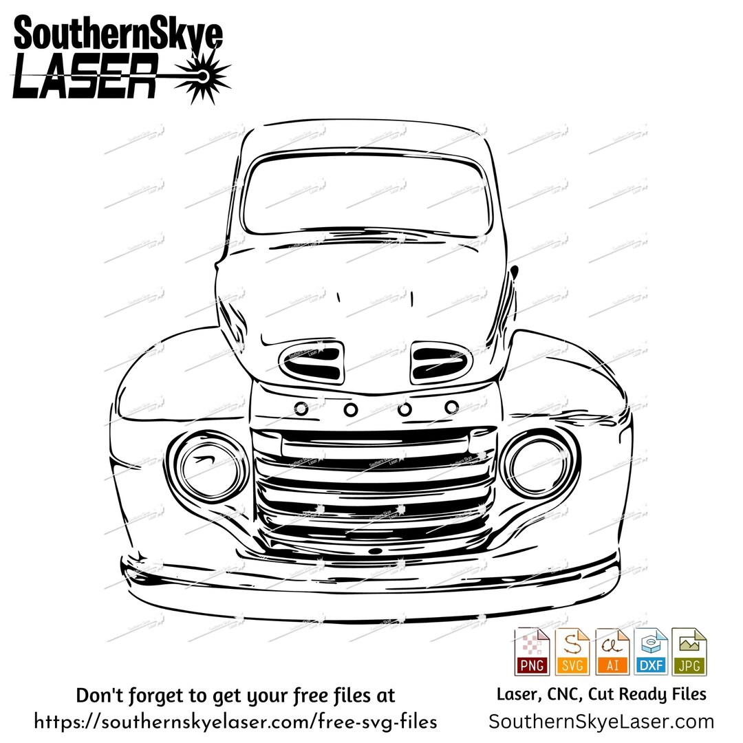 1950 Ford F-1 Truck Svg Png Cut File - Etsy