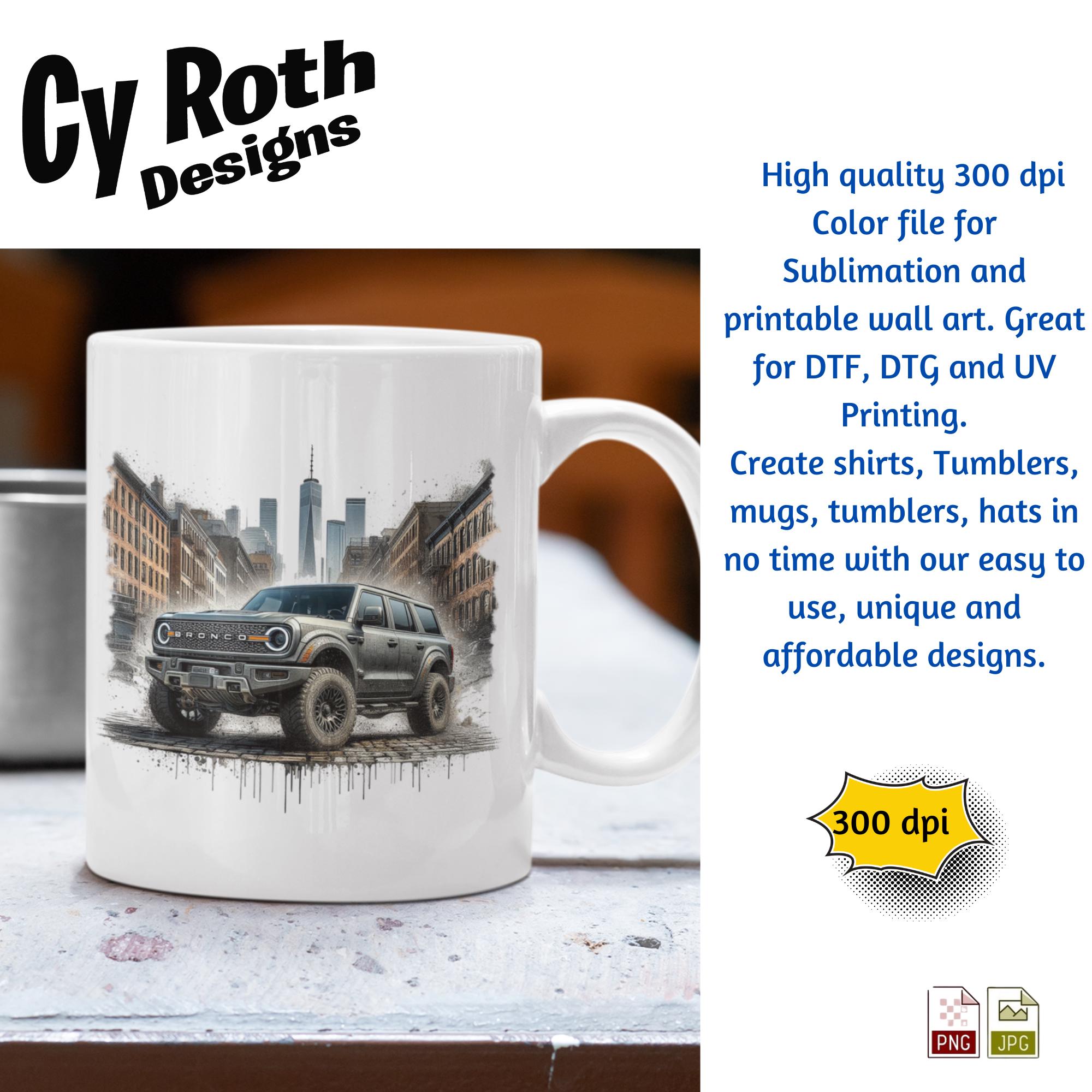 2024 Ford Bronco Sublimation Wall Art 20oz Skinny Tumbler PNG JPG File ...