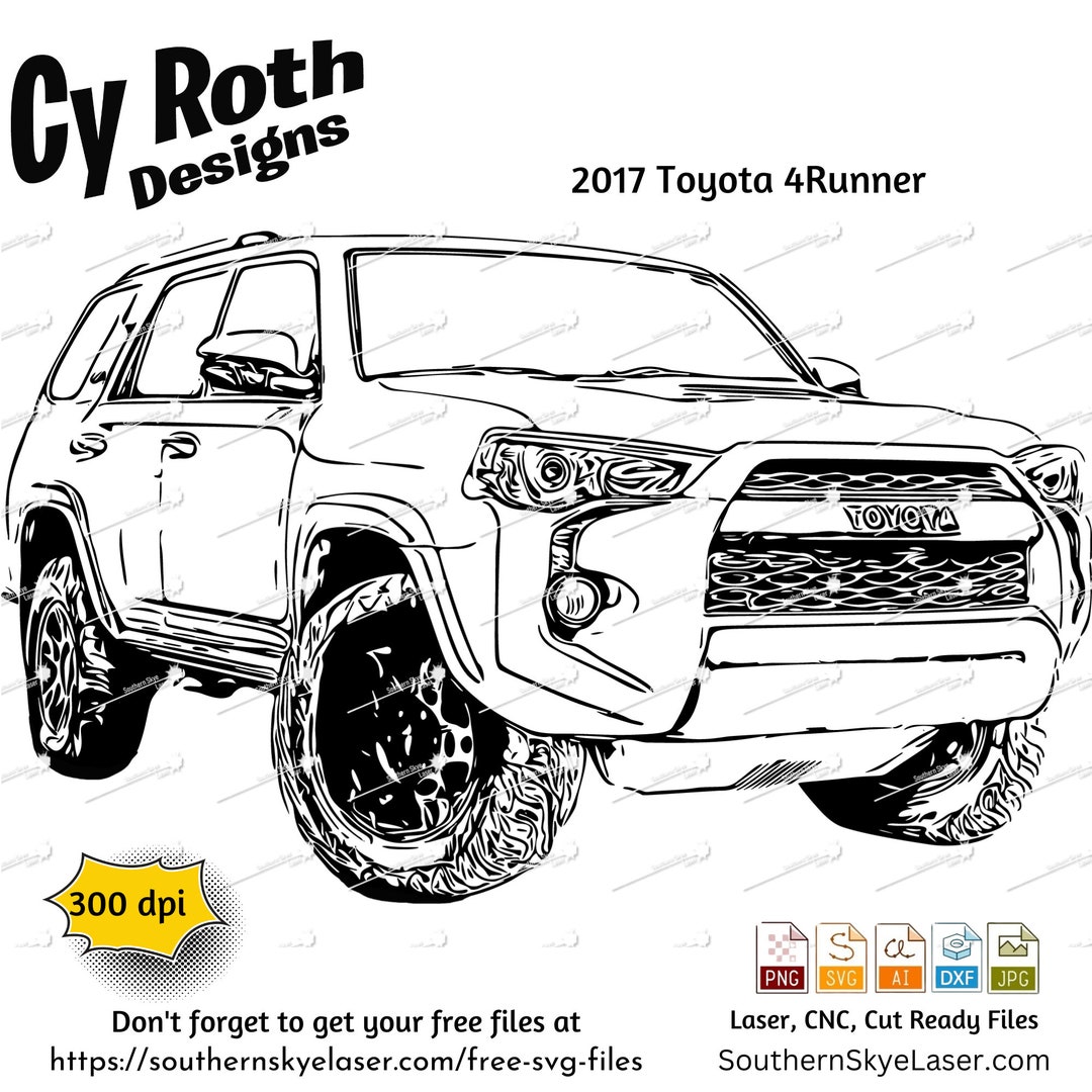 2017 Toyota 4runner Svg Png Jpg Ai Dxf File - Etsy
