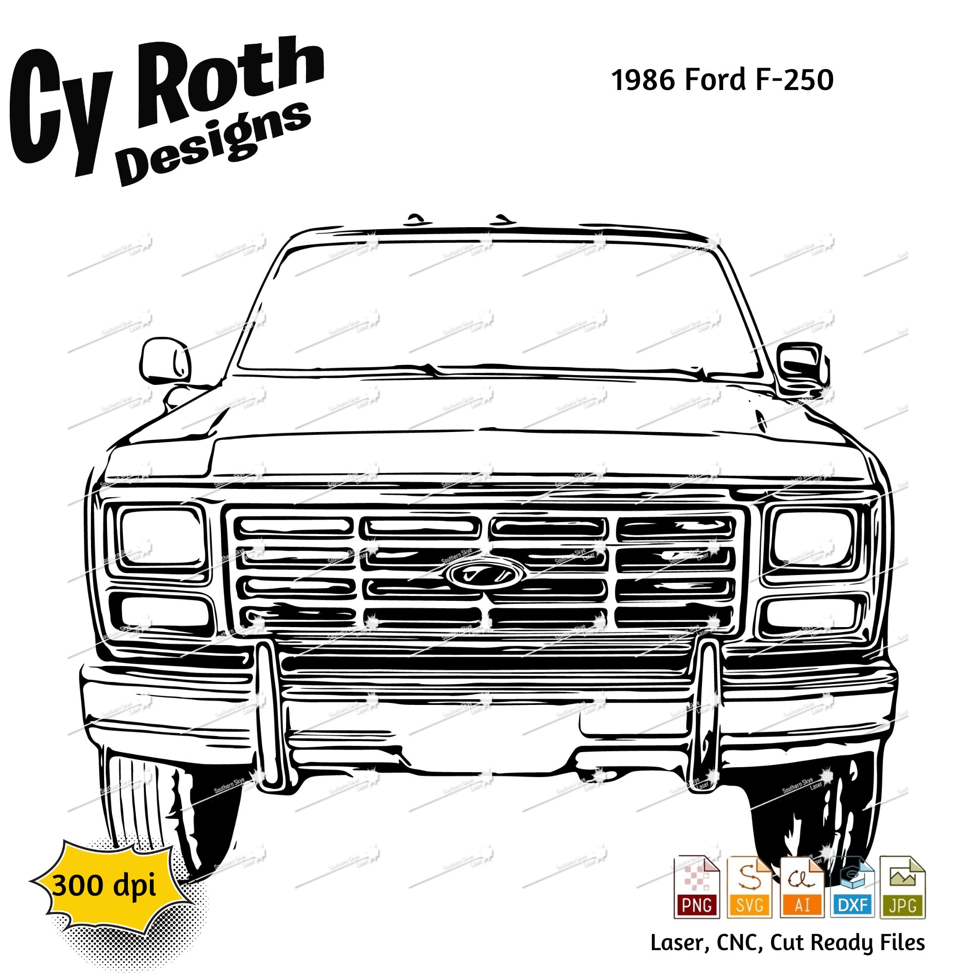 1986 Ford F250 Svg Png Jpg Ai Dxf File Classic Car Svg - Etsy UK