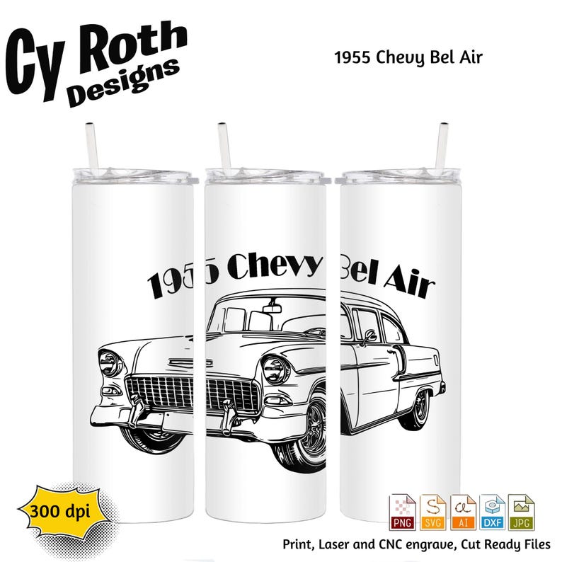 1955 Chevy Bel Air Svg Png Jpg Ai Dxf File, Classic Car Svg - Etsy