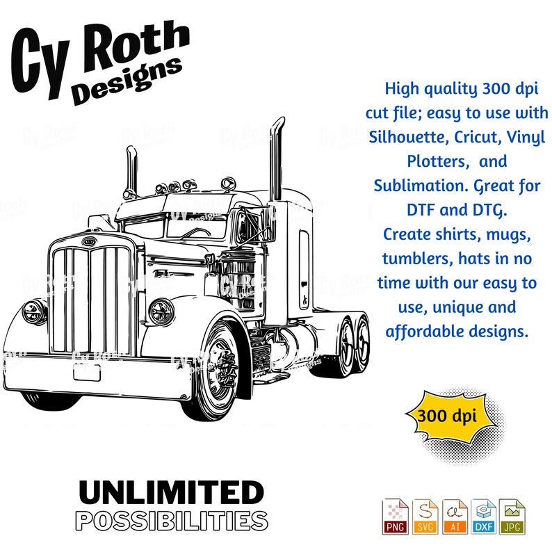 1960 Peterbilt Truck SVG: Classic Semi Truck File (digital Download) - Etsy