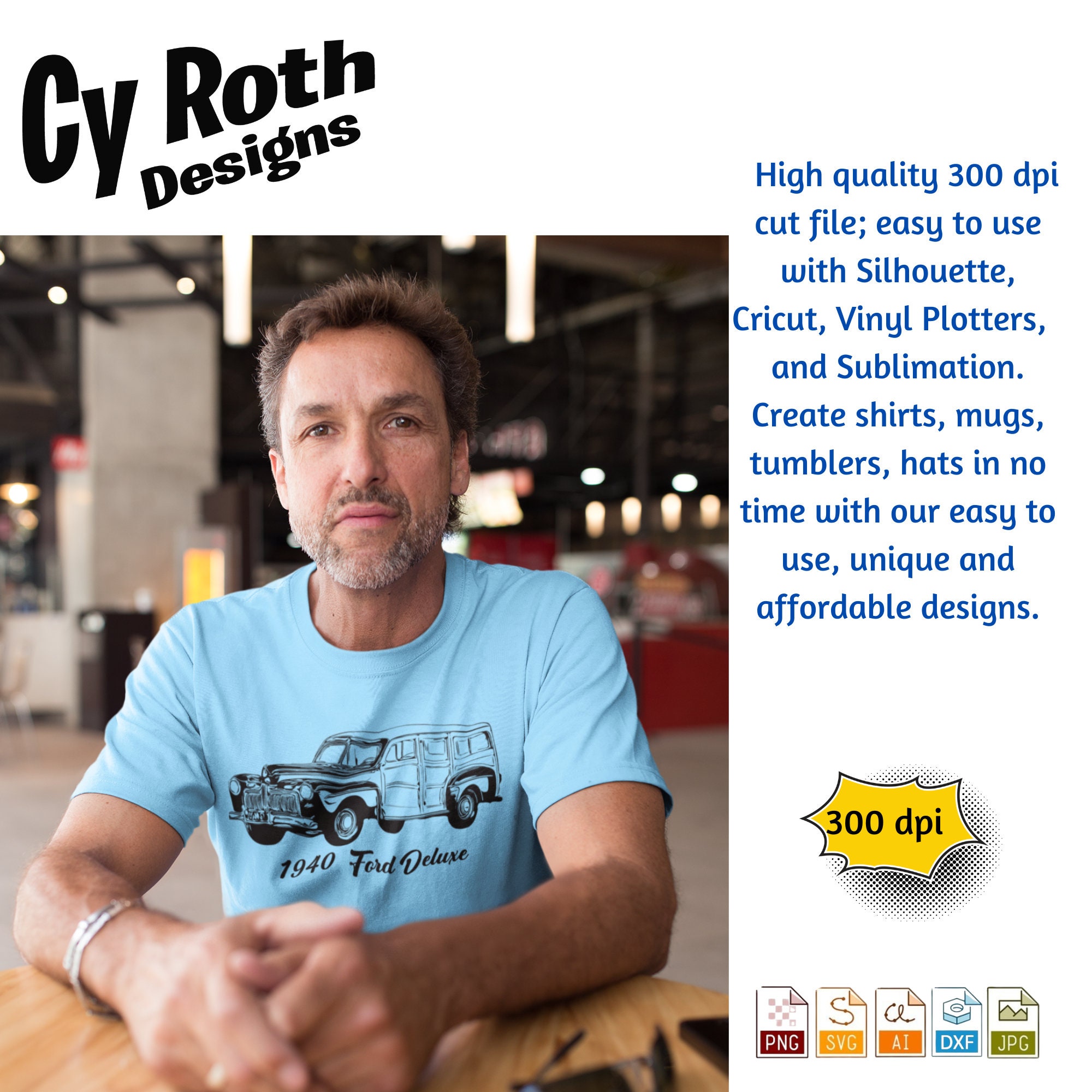 1942 Ford Deluxe Svg Png Jpg Ai Dxf File, Classic Car Svg - Etsy