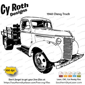 1940 Chevy Pick-up Truck Svg Png Jpg Ai Dxf File - Etsy