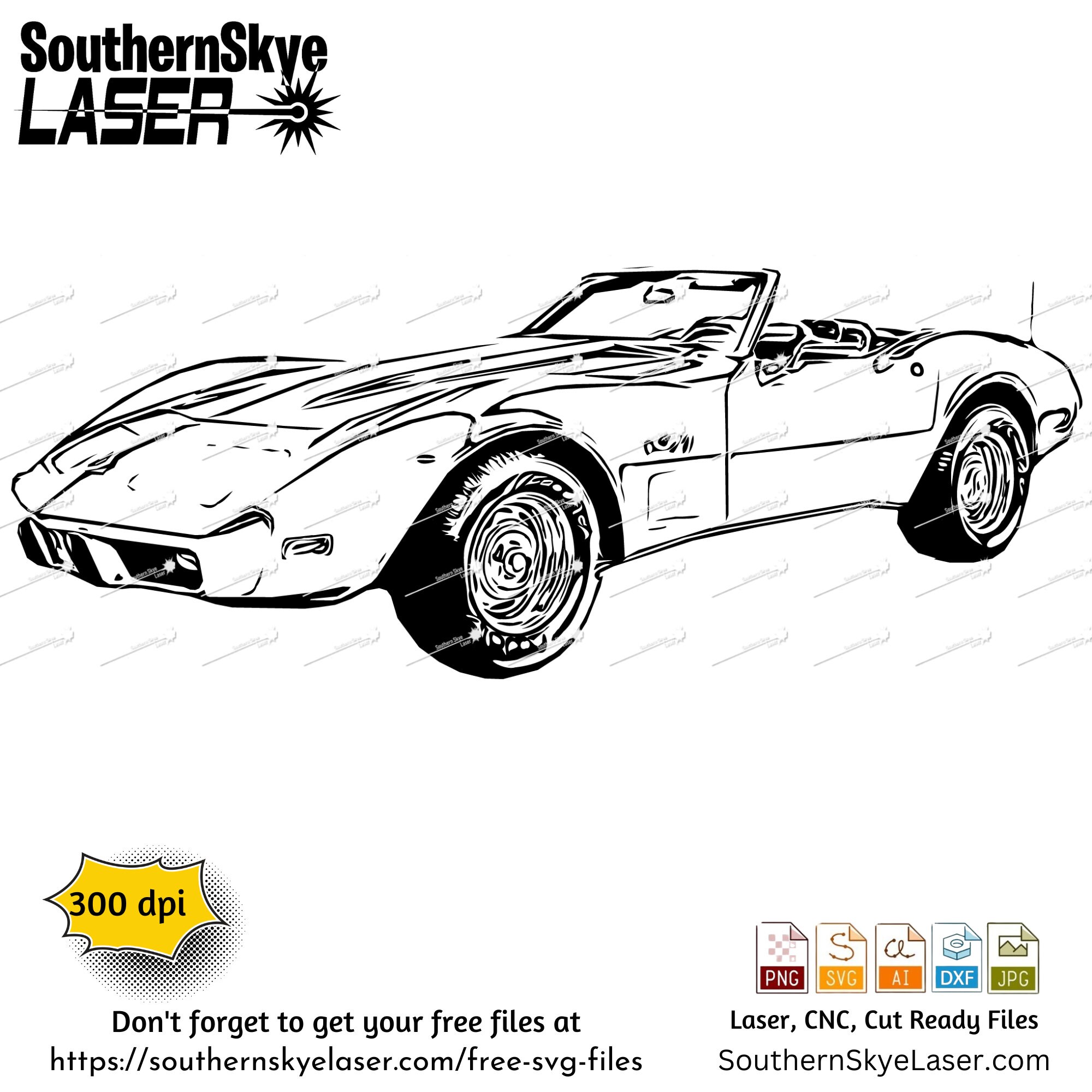 1974 Chevy Corvette Svg Png Jpg Ai Dxf File - Etsy