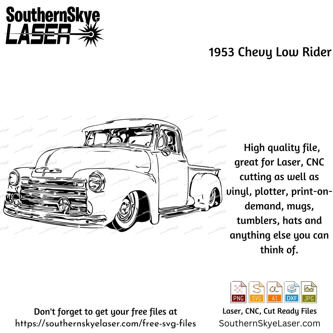 1953 Chevy Low Rider Truck Svg Png Cut File - Etsy