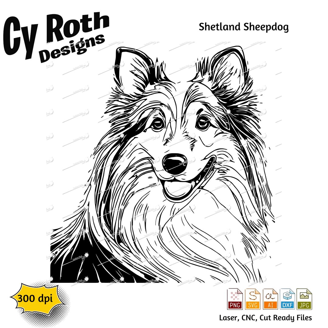 Shetland Sheepdog SVG: Cricut & Silhouette Cut File - Etsy