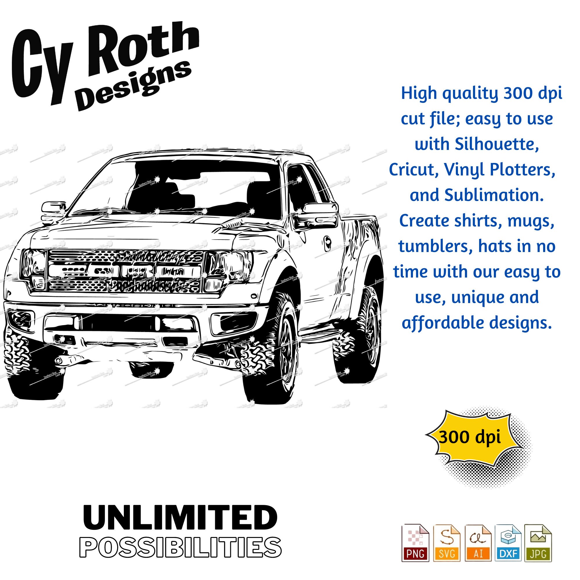 2009 Ford Raptor Svg Png Jpg Ai Dxf File, Classic Truck Svg - Etsy ...