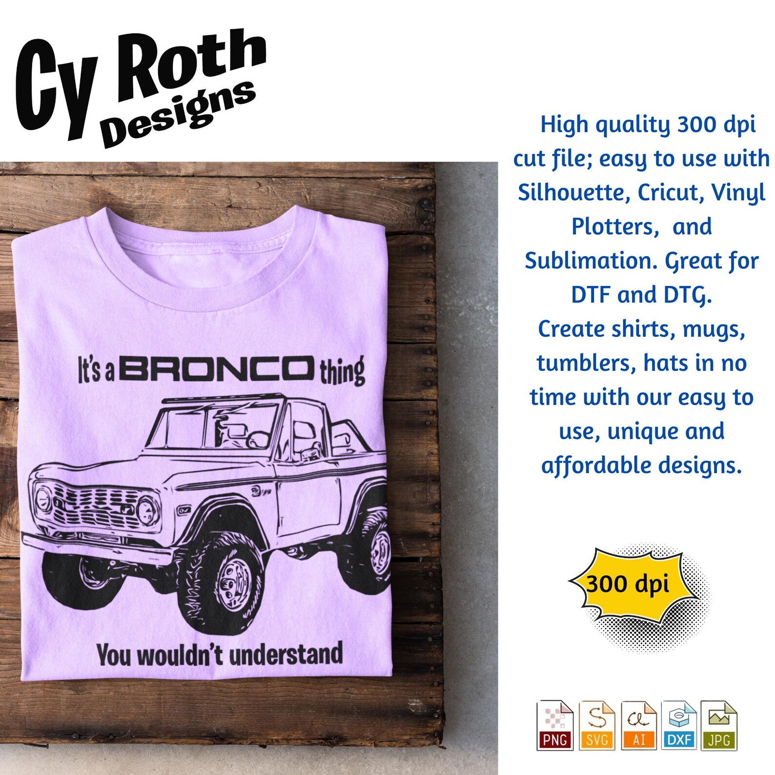1970 Ford Bronco SVG File: Laser Cut, Sublimation (downloadable) - Etsy