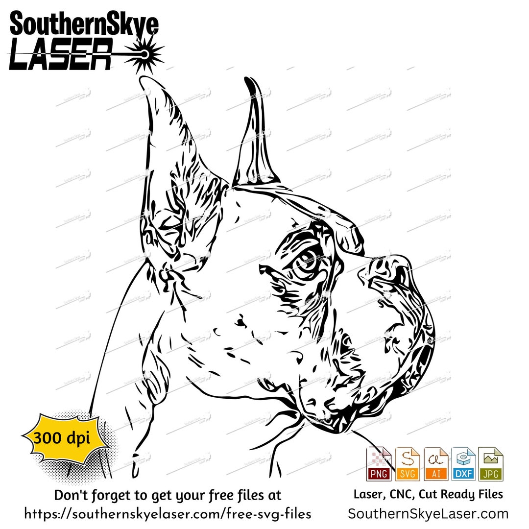 Boxer Svg Png Jpg Ai Dxf File - Etsy