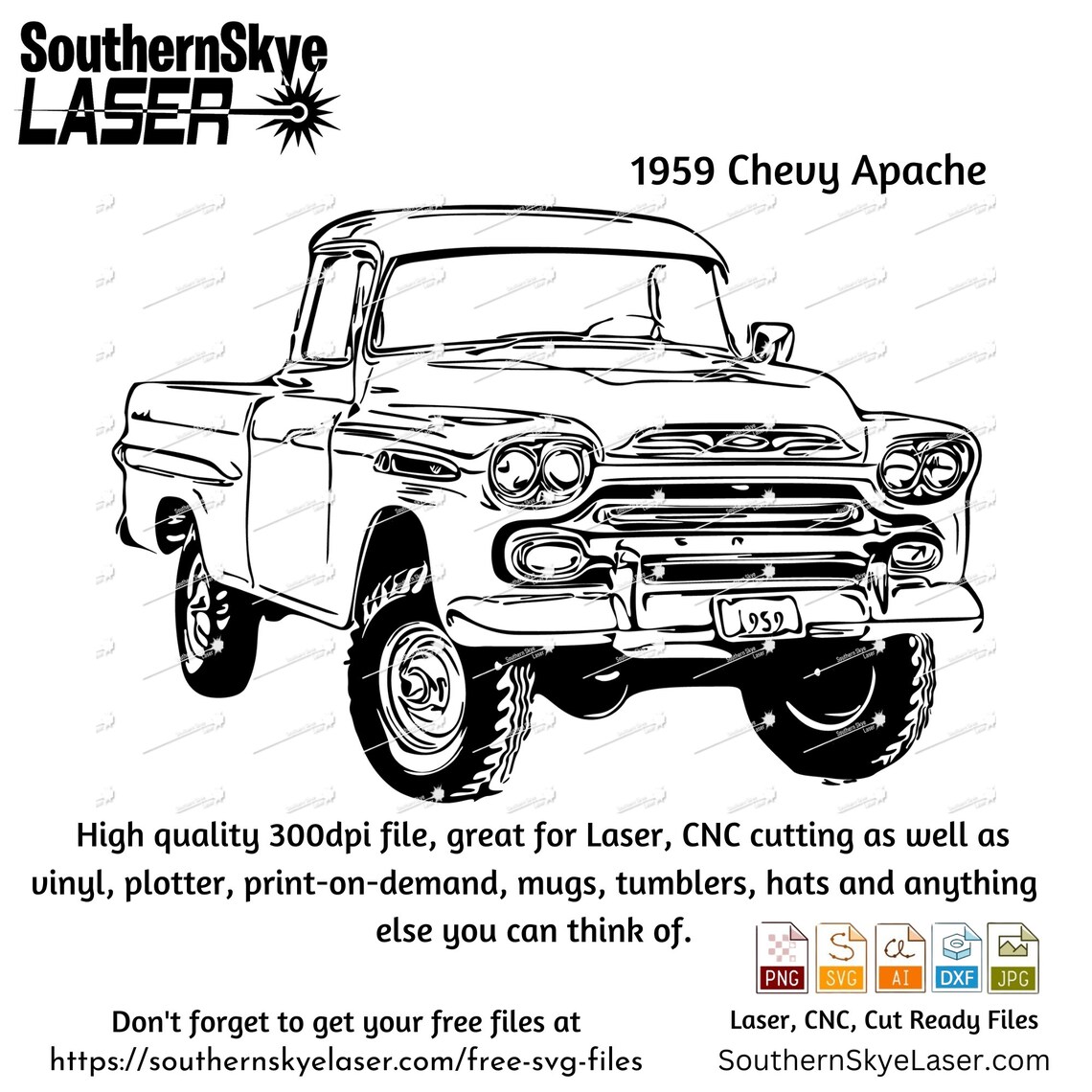 1959 Chevy Apache Svg Png Jpg Ai Dxf File - Etsy