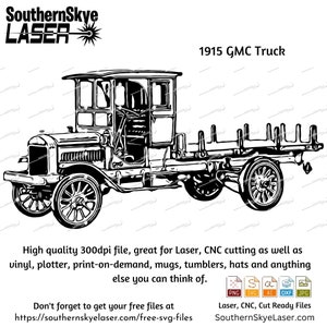 1915 GMC Truck Svg Png Jpg Ai Dxf File - Etsy