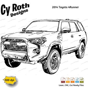 2014 Toyota 4runner Svg Png Jpg Ai Dxf File - Etsy