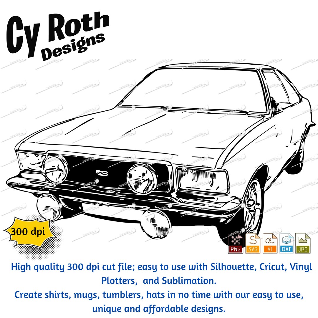 1968 Opel Commodore Svg Png Jpg Ai Dxf Dtf Dtg File - Etsy UK