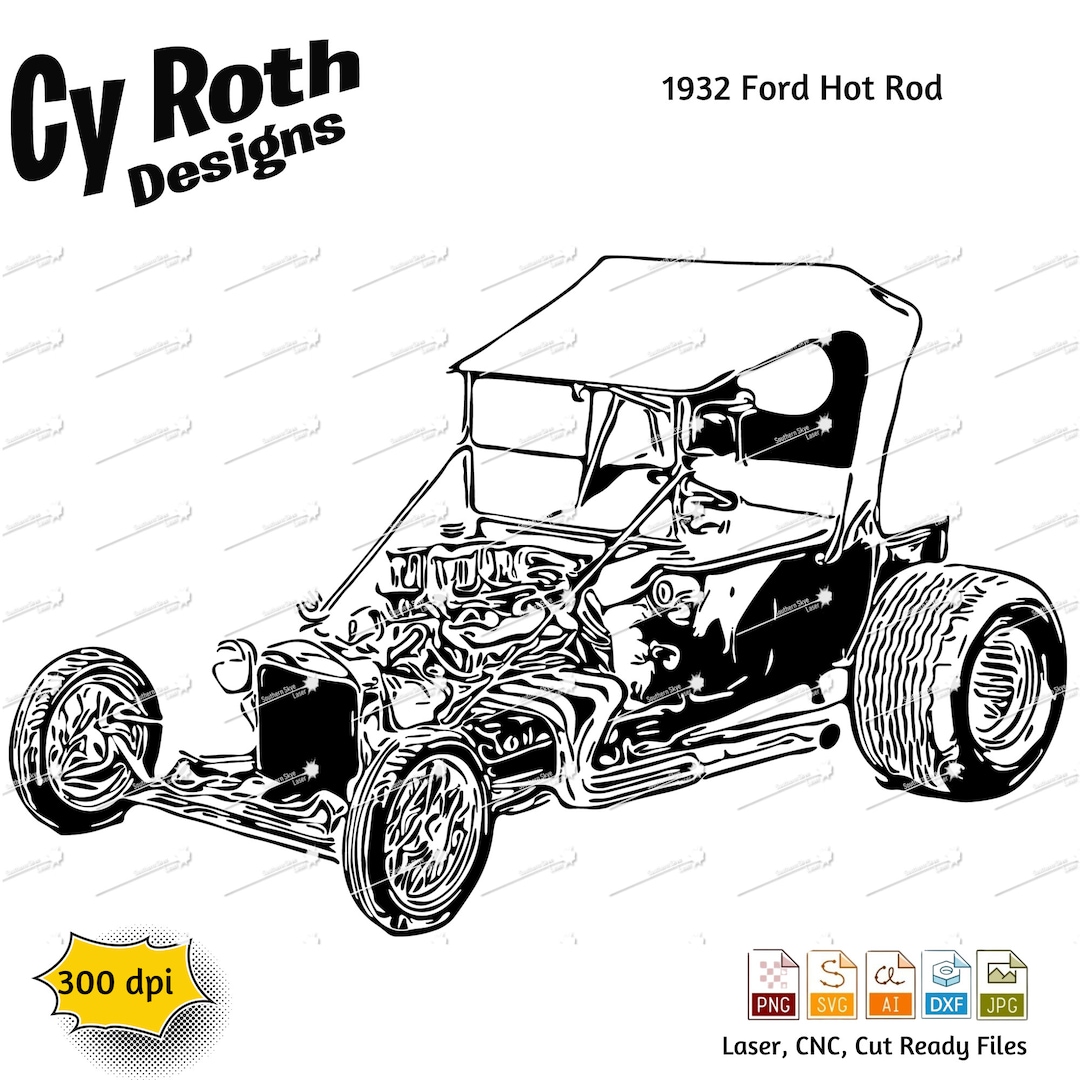 1932 Hot Rod Svg Png Jpg Ai Dxf File, Classic Car Svg - Etsy