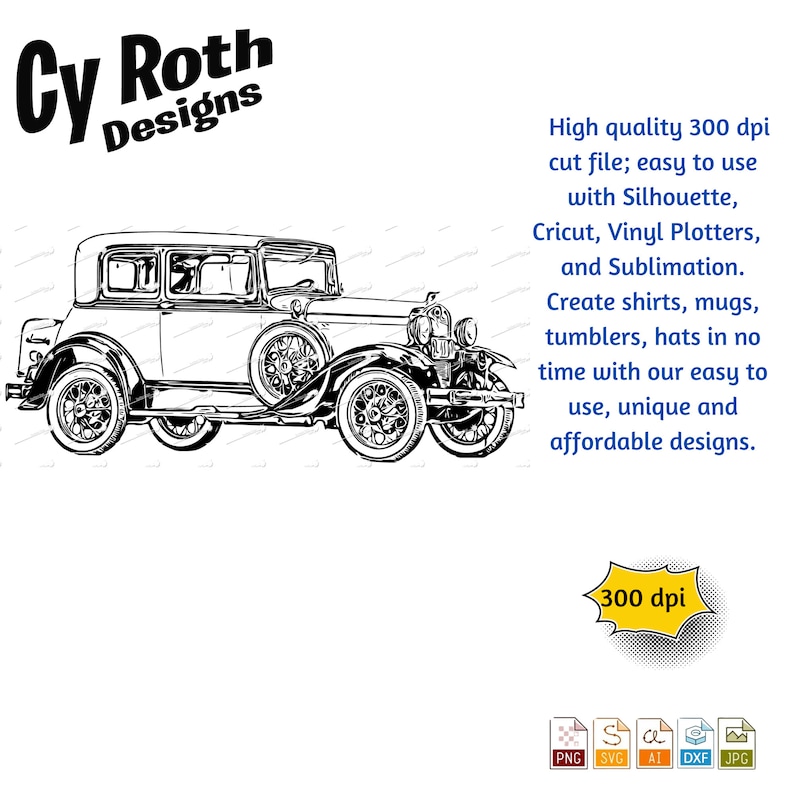 1930 Ford Model A Svg Png Jpg Ai Dxf File - Etsy