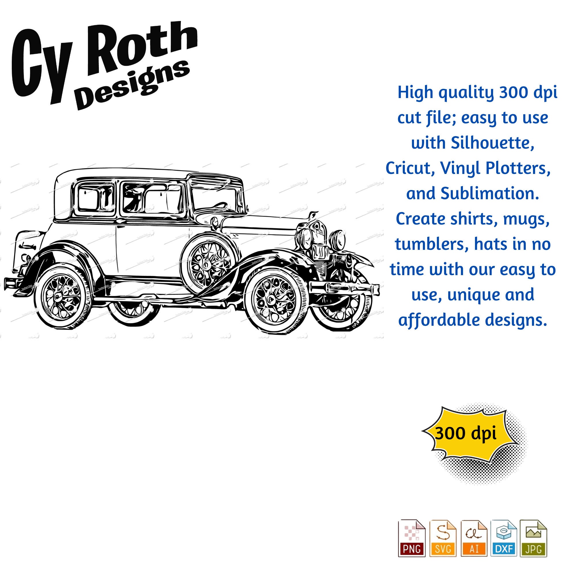 1930 Ford Model A Svg Png Jpg Ai Dxf File - Etsy
