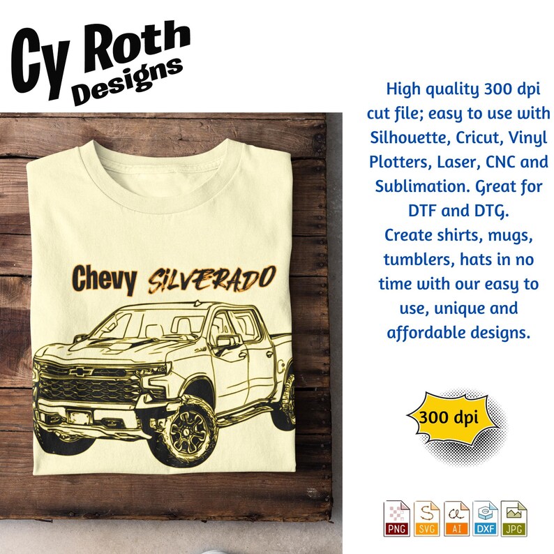 2023 Chevy Silverado Pickup Truck Svg Png Jpg Ai Dxf File - Etsy