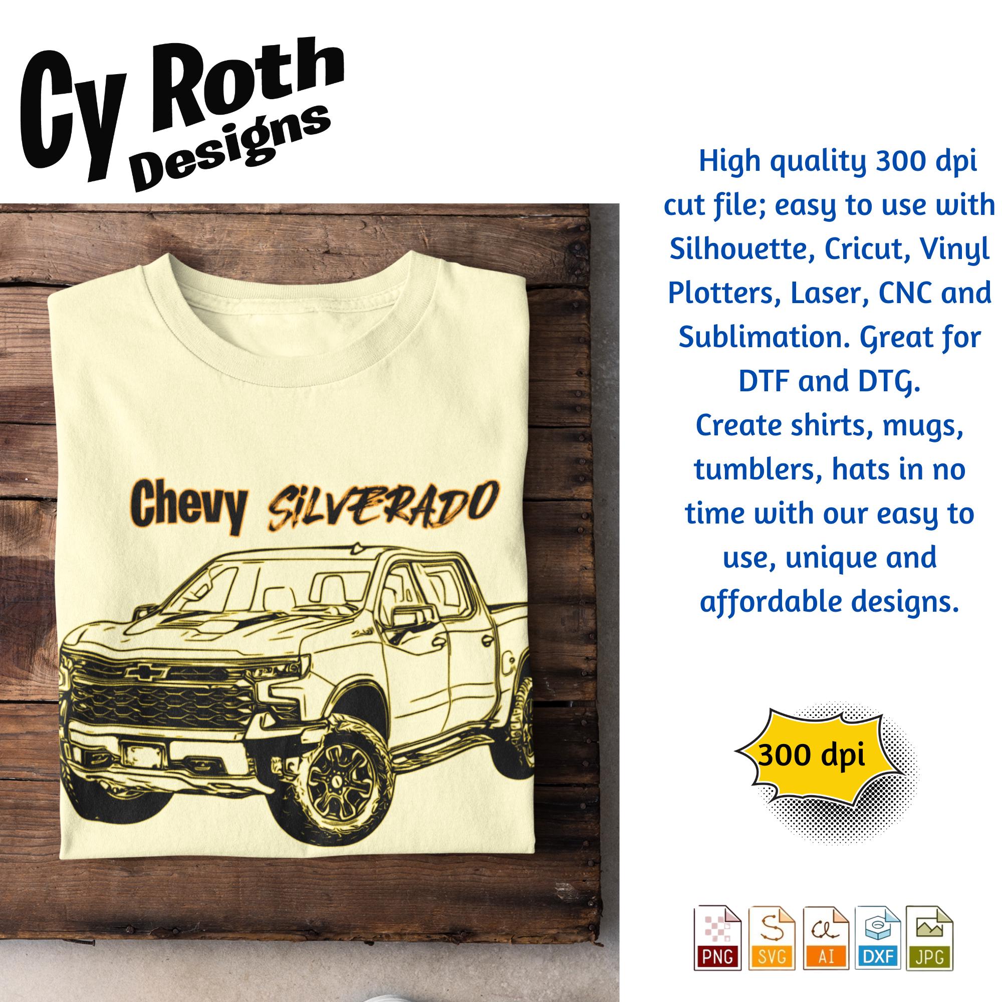 2023 Chevy Silverado Pickup Truck Svg Png Jpg Ai Dxf File - Etsy