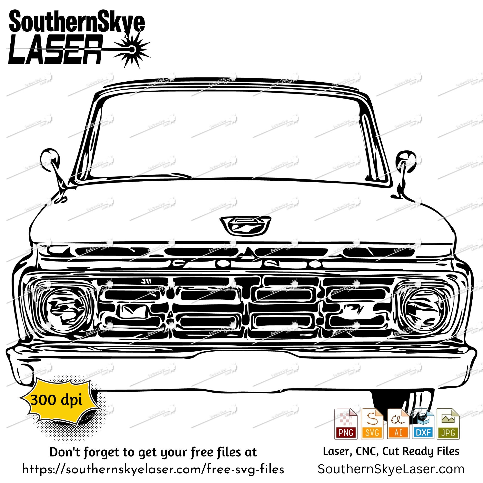 1963 Ford F-1 Pick-up Truck Svg Png Jpg Ai Dxf File - Etsy