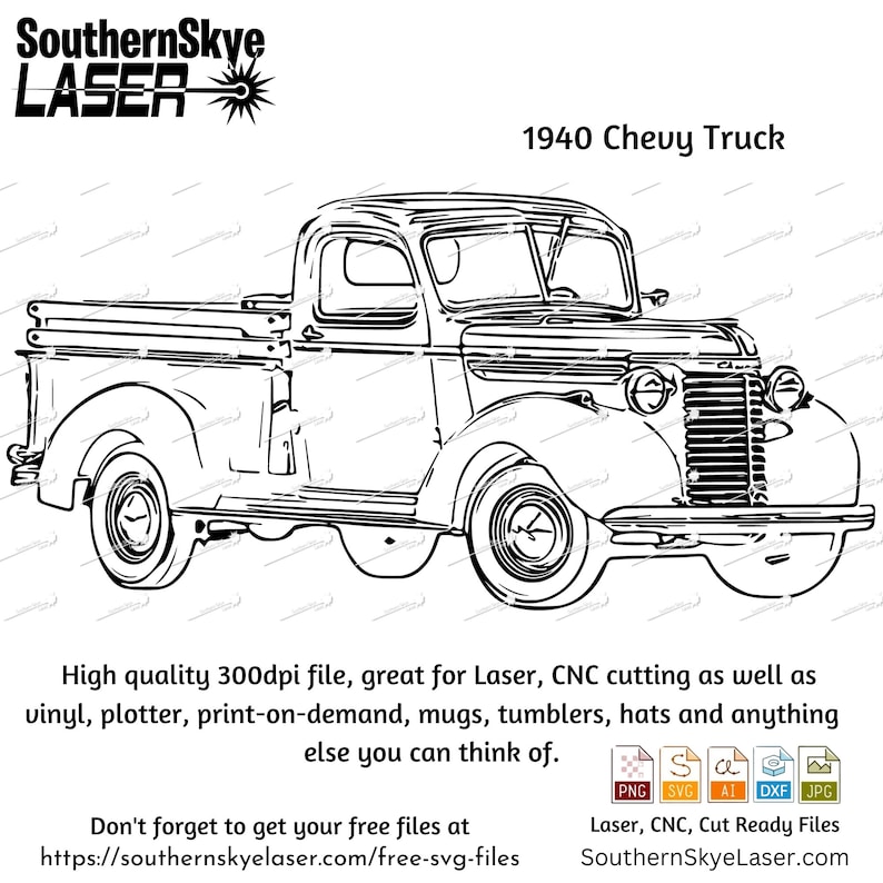 1940 Chevy Camión svg png jpg ai dxf archivo - Etsy México
