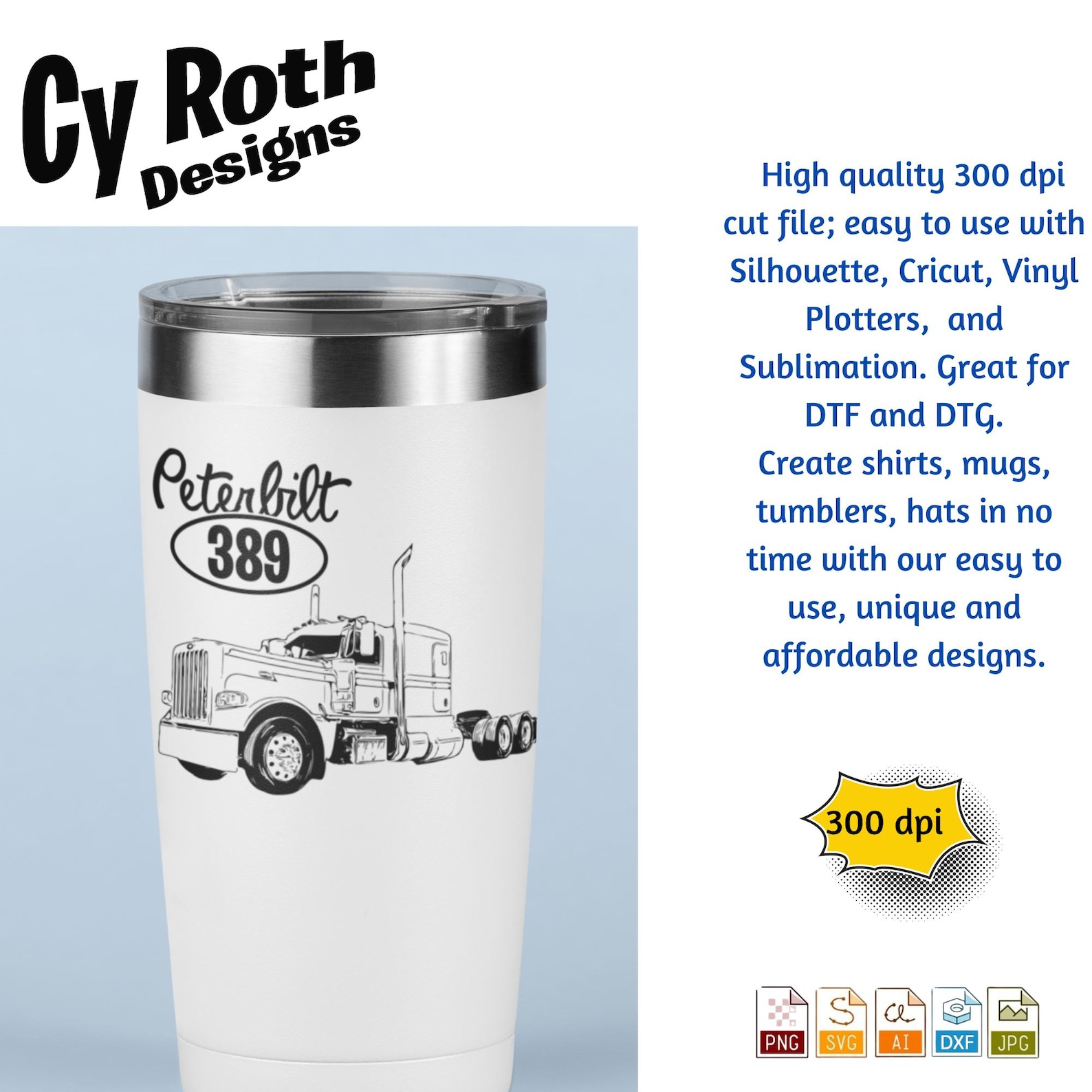 2019 Peterbilt 389 Svg Png Jpg Ai Dxf File. (downloadable File) - Etsy