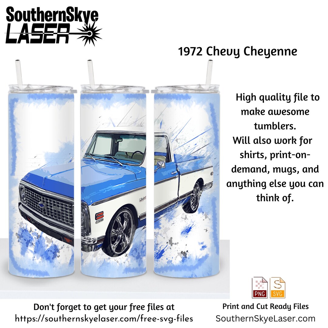 1972 Chevy Cheyenne Sublimation Tumbler Wrap - Etsy