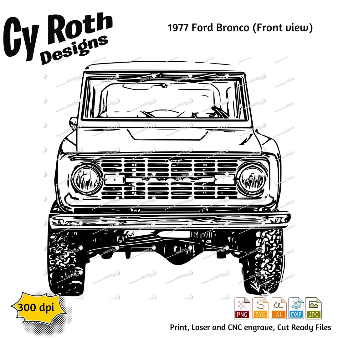 1977 Ford Bronco Svg Png Jpg Ai Dxf File, Truck Svg - Etsy