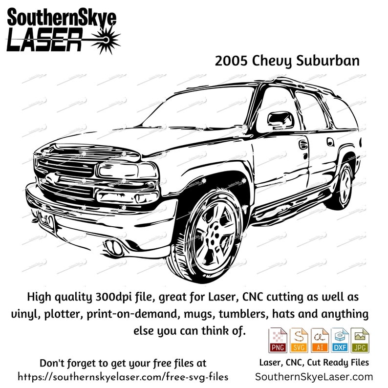 2005 Chevy Suburban Svg Png Jpg Ai Dxf File - Etsy