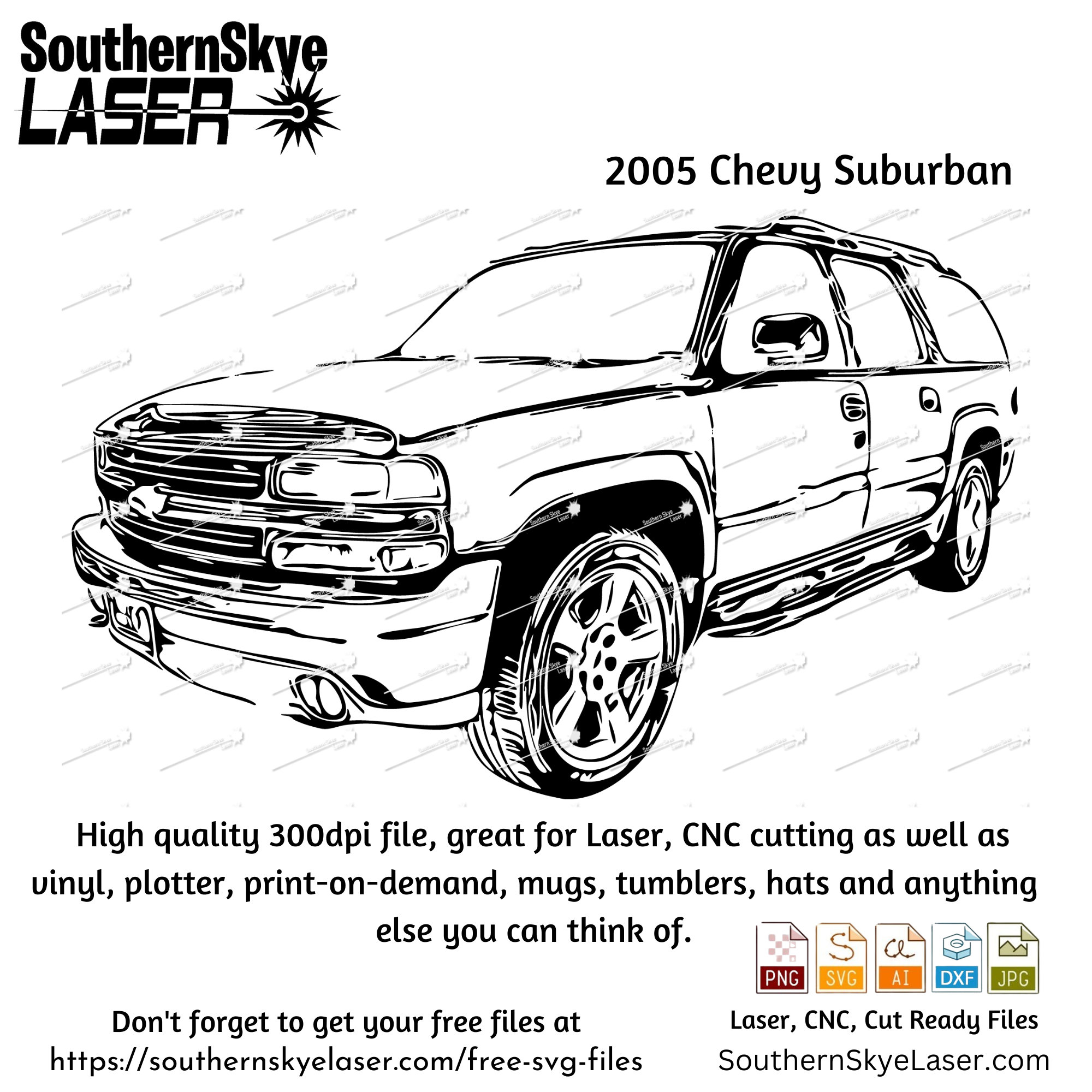 2005 Chevy Suburban Svg Png Jpg Ai Dxf File - Etsy