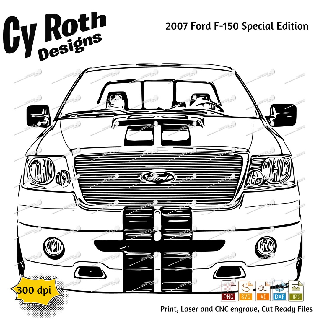 2007 Ford F-150 Svg Png Jpg Ai Dxf File, Classic Truck Svg - Etsy