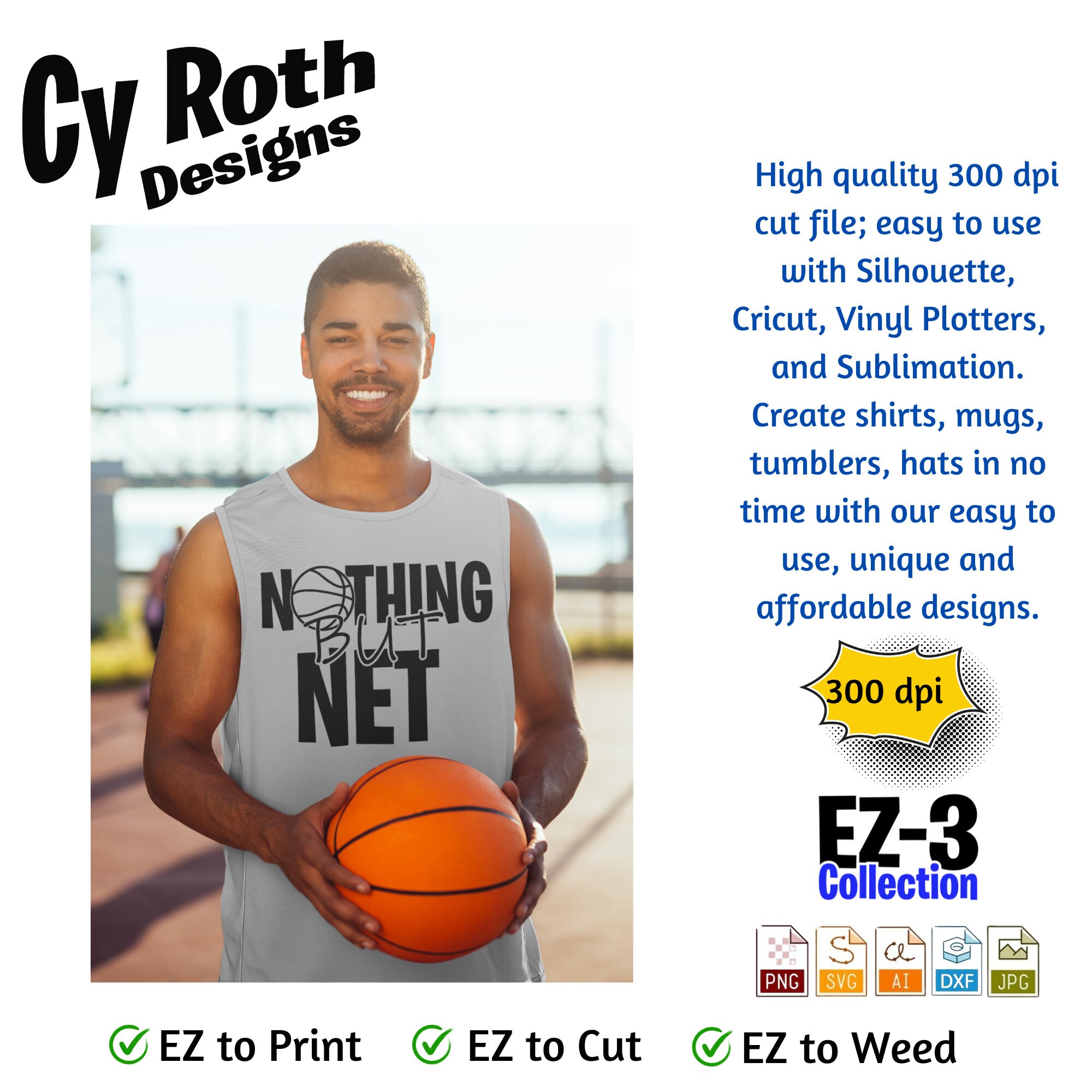 Nothing but Net Svg Png Jpg Ai Dxf File, Silhouette Cricut Cut File - Etsy