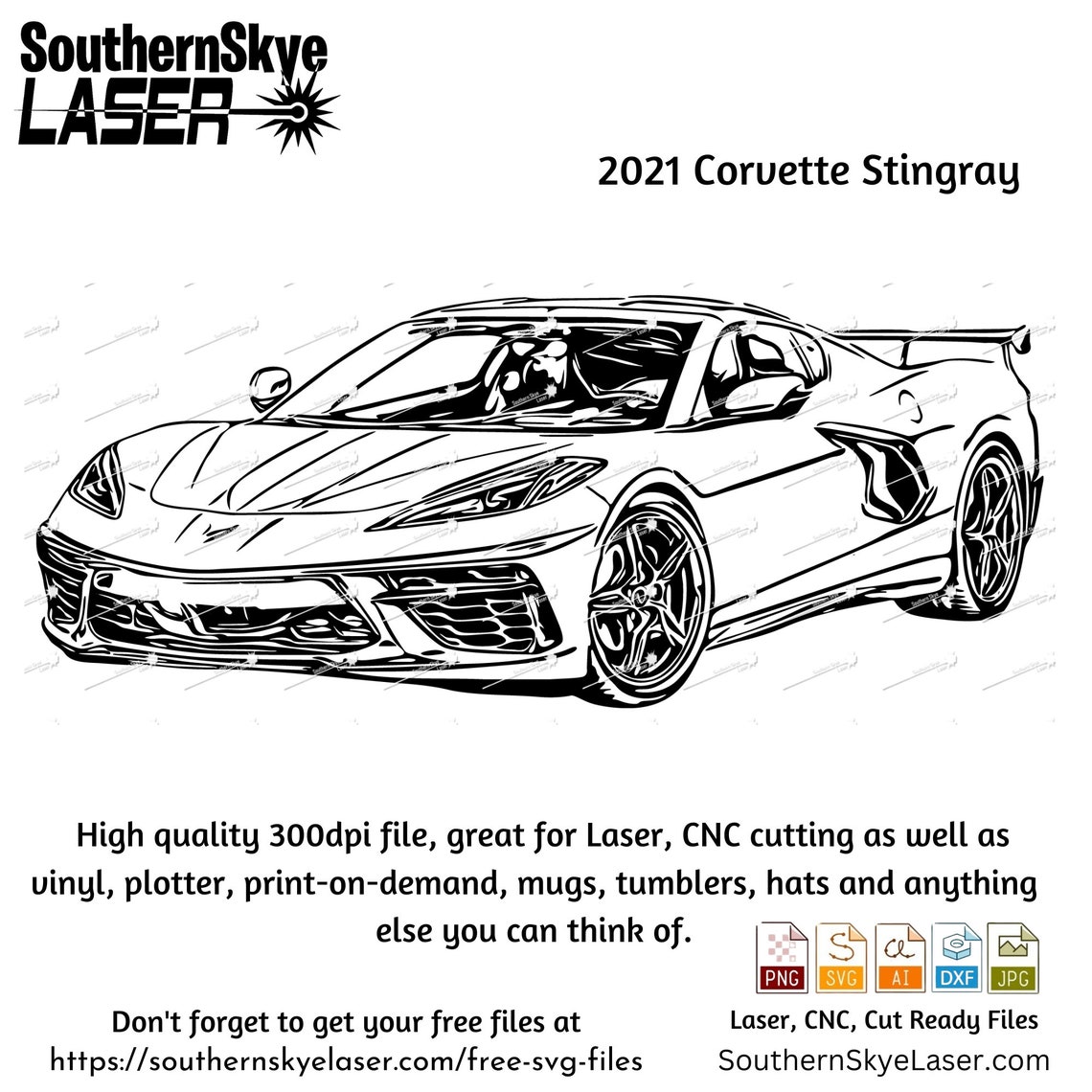 2021 Chevy Corvette Stingray Svg Png Jpg Ai Dxf File - Etsy