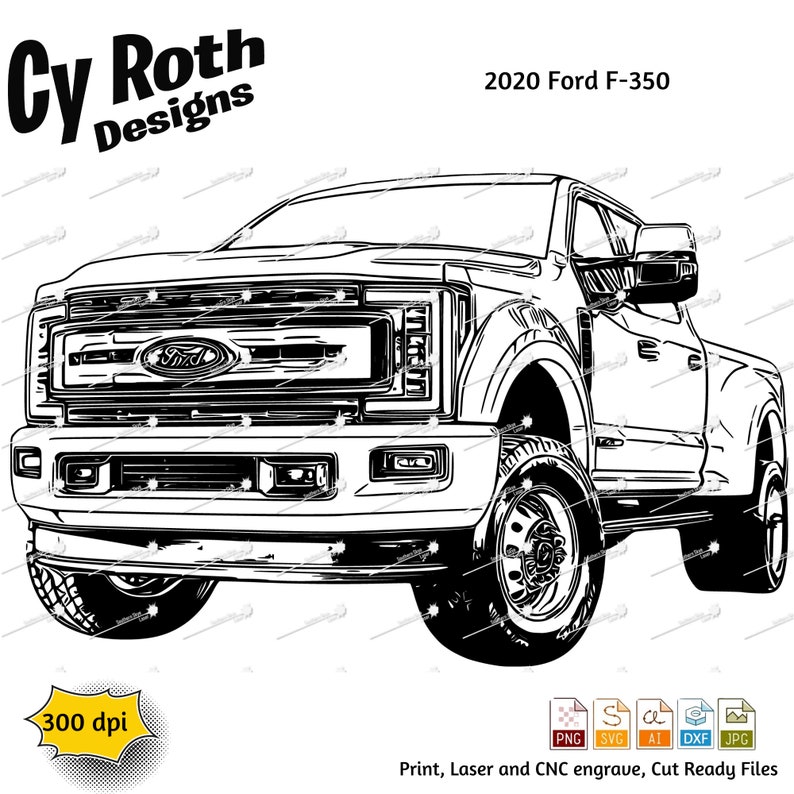 2020 Ford F-350 Svg Png Jpg Ai Dxf File, Truck Svg - Etsy