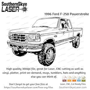 1996 Ford F-250 Powerstroke Svg Png Jpg Ai Dxf File - Etsy