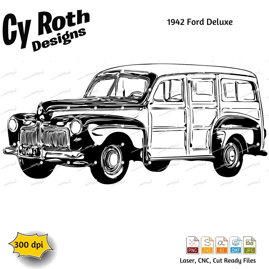 1942 Ford Deluxe Svg Png Jpg Ai Dxf File, Classic Car Svg - Etsy