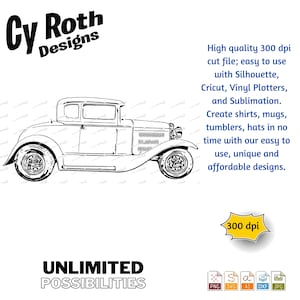 1930 Ford Model A Svg Png Jpg Ai Dxf File, Vintage Car Svg - Etsy