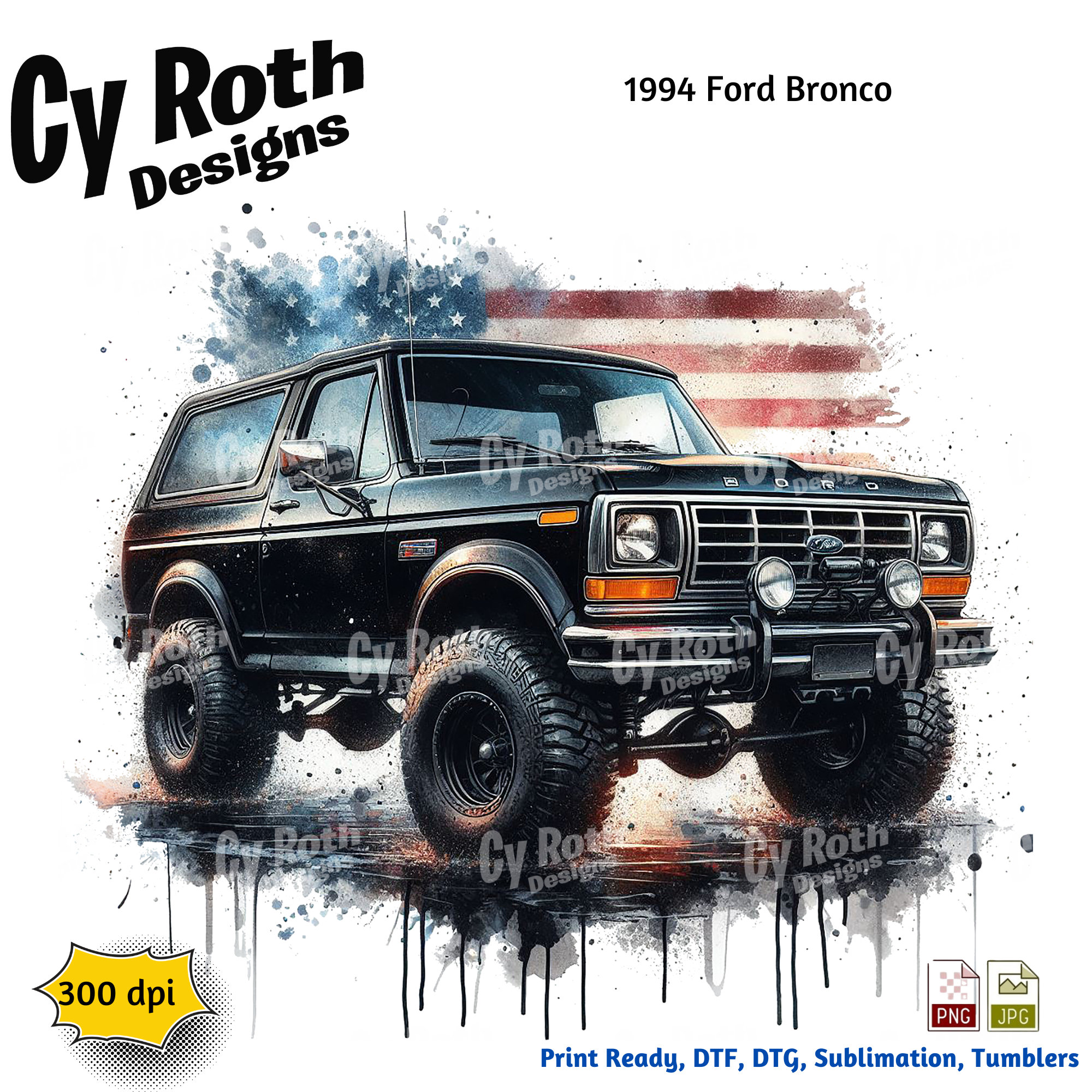 Ford Bronco Sublimation Design: Tumbler, Shirt, Wall Art (PNG JPG) - Etsy