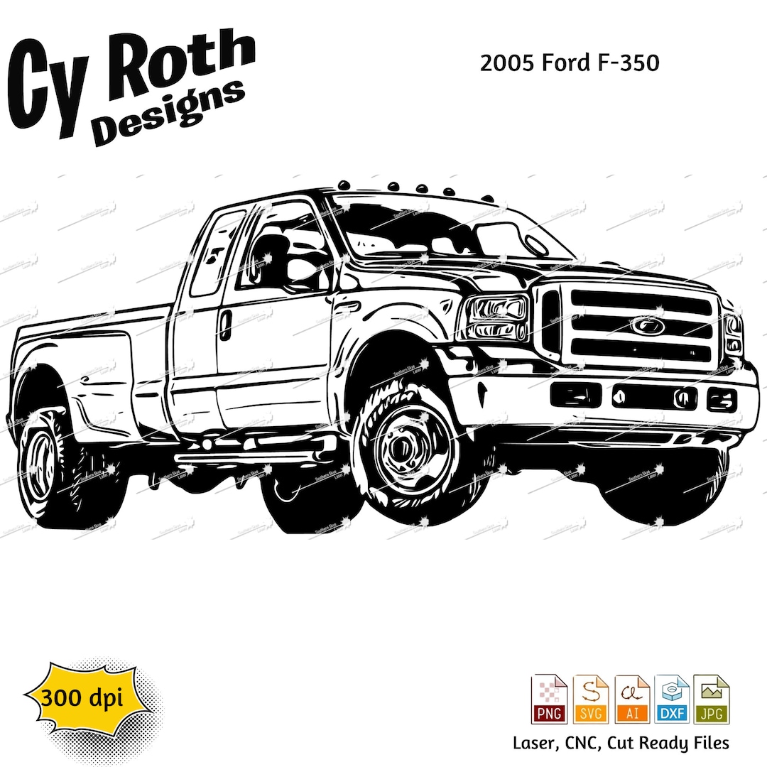 2005 Ford F350 Truck SVG: Classic Car File (digital Download) - Etsy