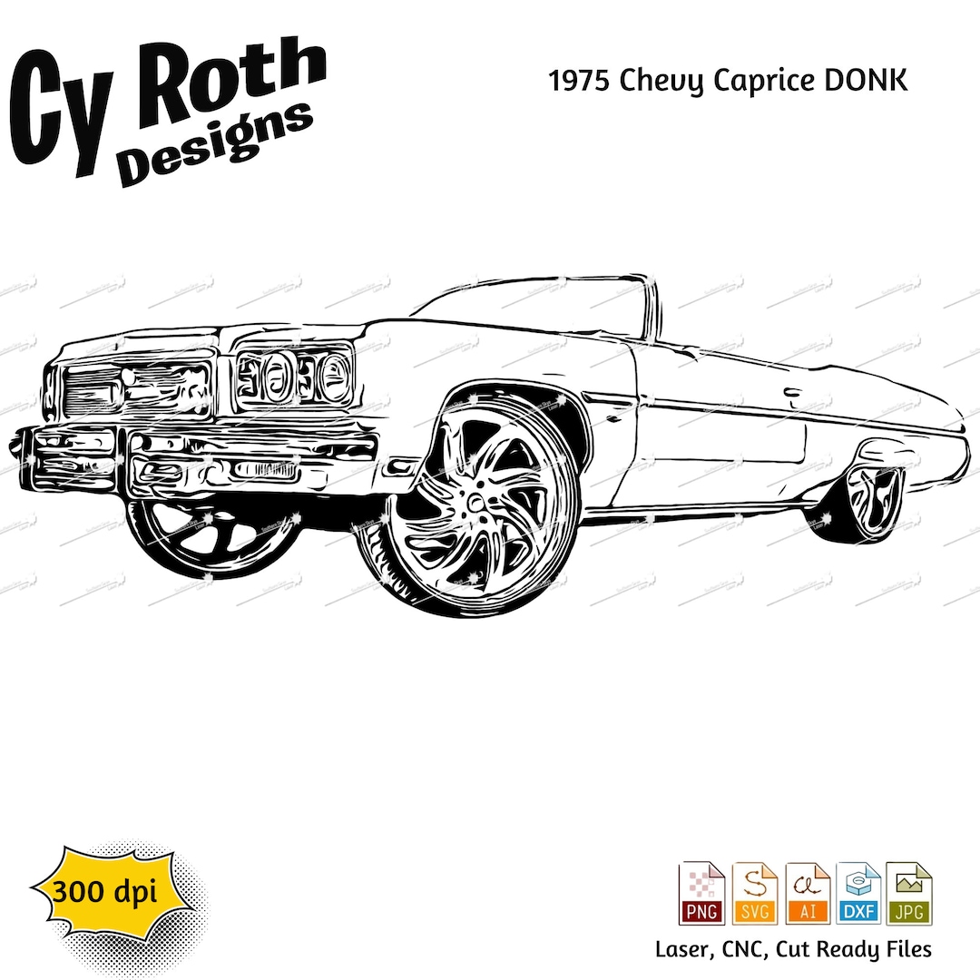 1975 Chevy Caprice DONK Svg Png Jpg Ai Dxf File, Classic Car Svg - Etsy