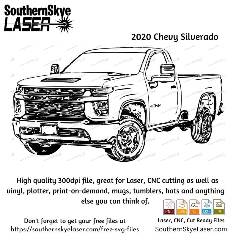 2020 Chevy Silverado Svg Png Jpg Ai Dxf File - Etsy