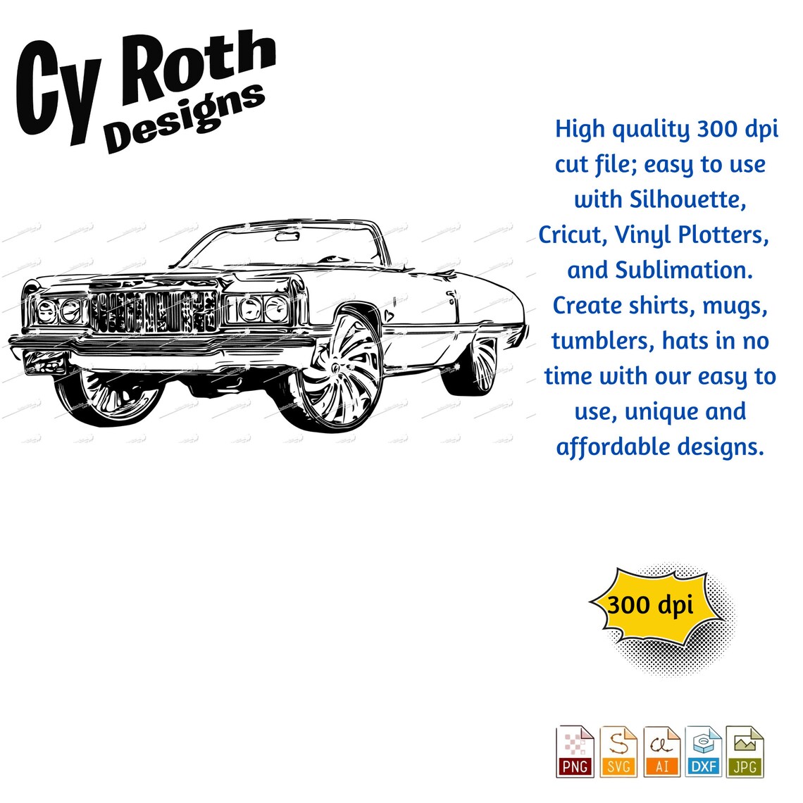 1974 Chevy Caprice DONK Svg Png Jpg Ai Dxf File, Low Rider Svg - Etsy
