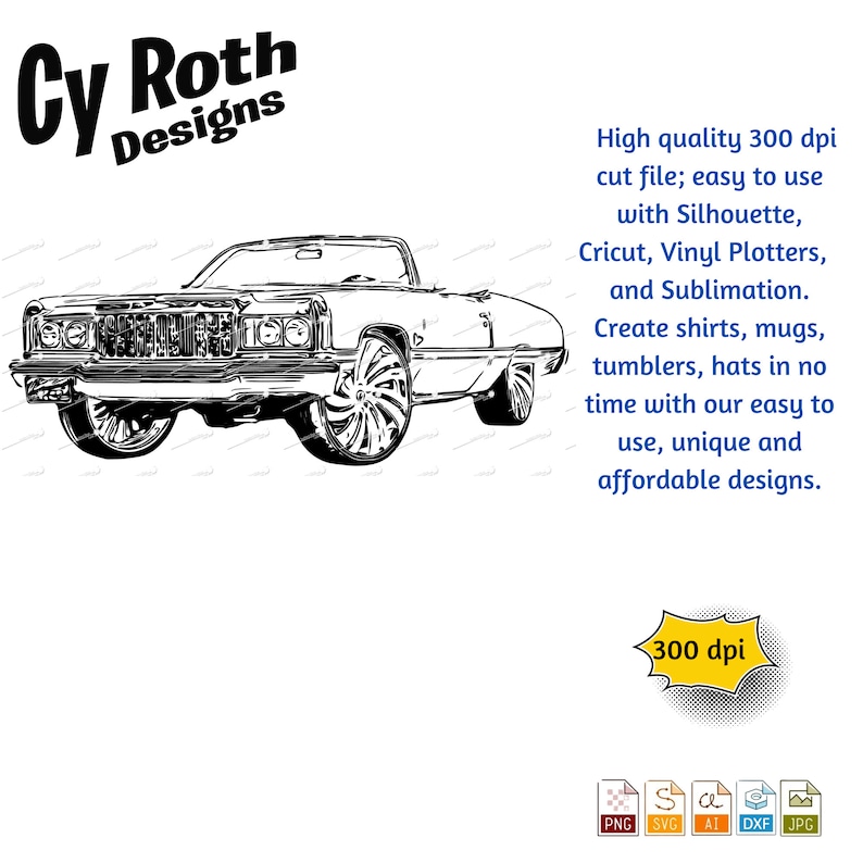 1974 Chevy Caprice DONK Svg Png Jpg Ai Dxf File, Low Rider Svg - Etsy