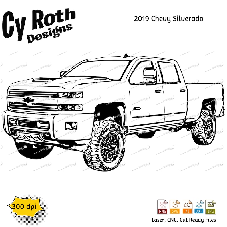 2019 Chevy Silverado Svg Png Jpg Ai Dxf File, 4x4 Svg, Truck Svg - Etsy