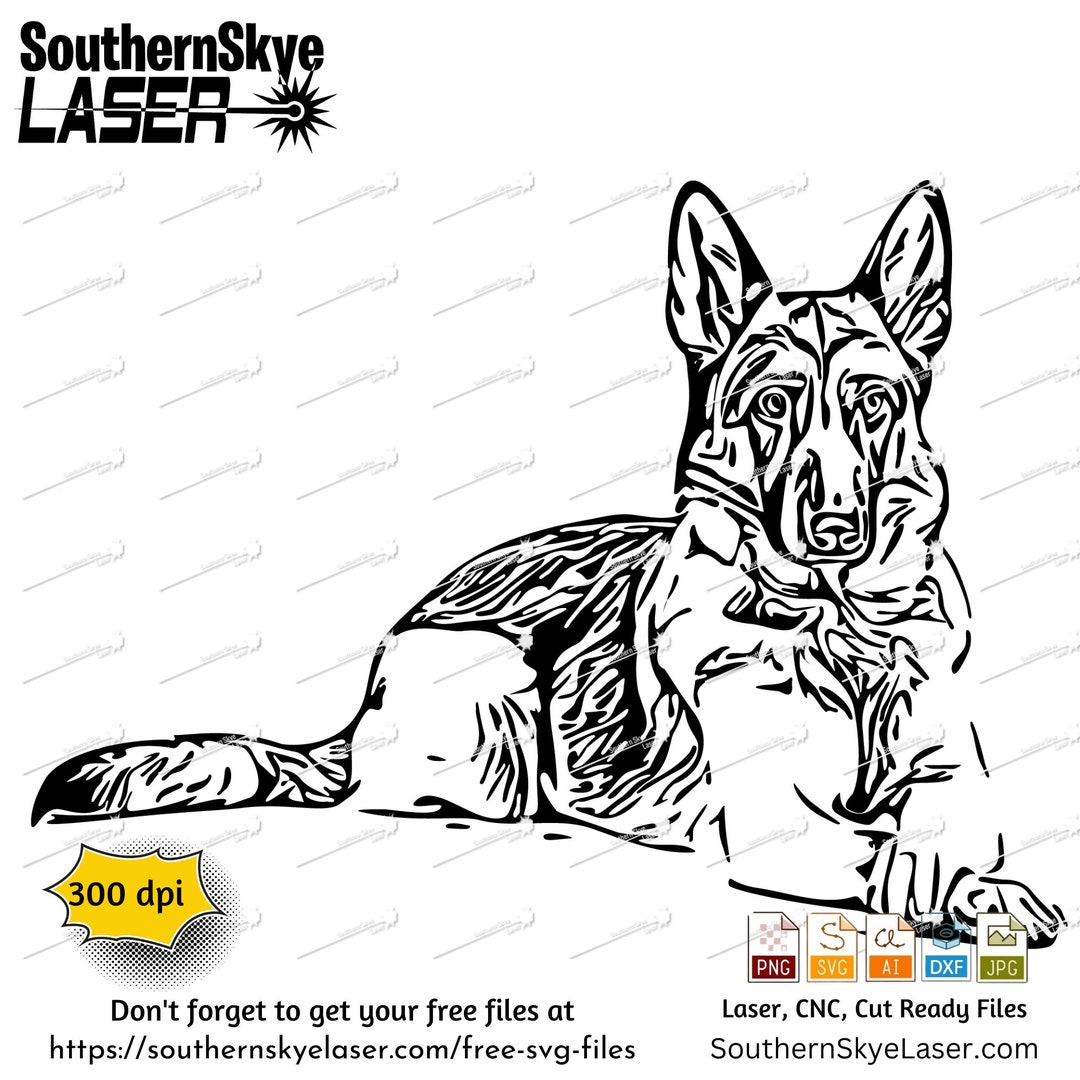German Shepherd Svg Png Jpg Ai Dxf File - Etsy