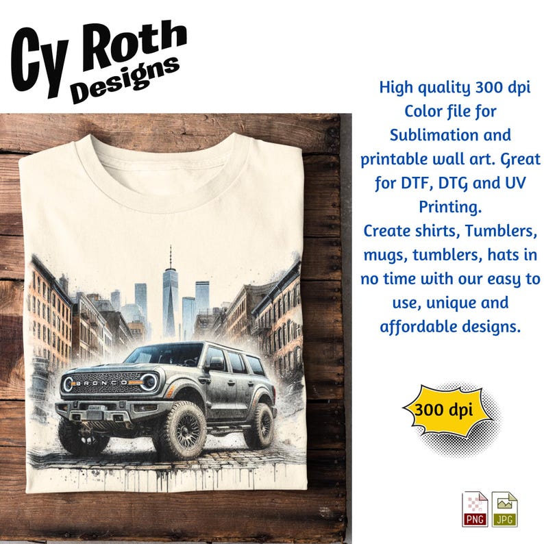 2024 Ford Bronco Sublimation Wall Art 20oz Skinny Tumbler PNG JPG File ...