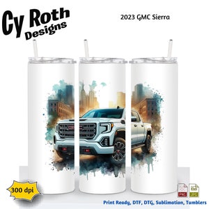 2023 GMC Sierra Sublimation Dtf, Dtg Print File and BONUS Tumbler File ...