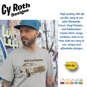 1975 Ford Ranchero Svg Png Jpg Ai Dxf File, Classic Vintage Car Svg ...