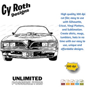 1977 Pontiac Trans Am Svg Png Jpg Ai Dxf File, Classic Car Svg - Etsy